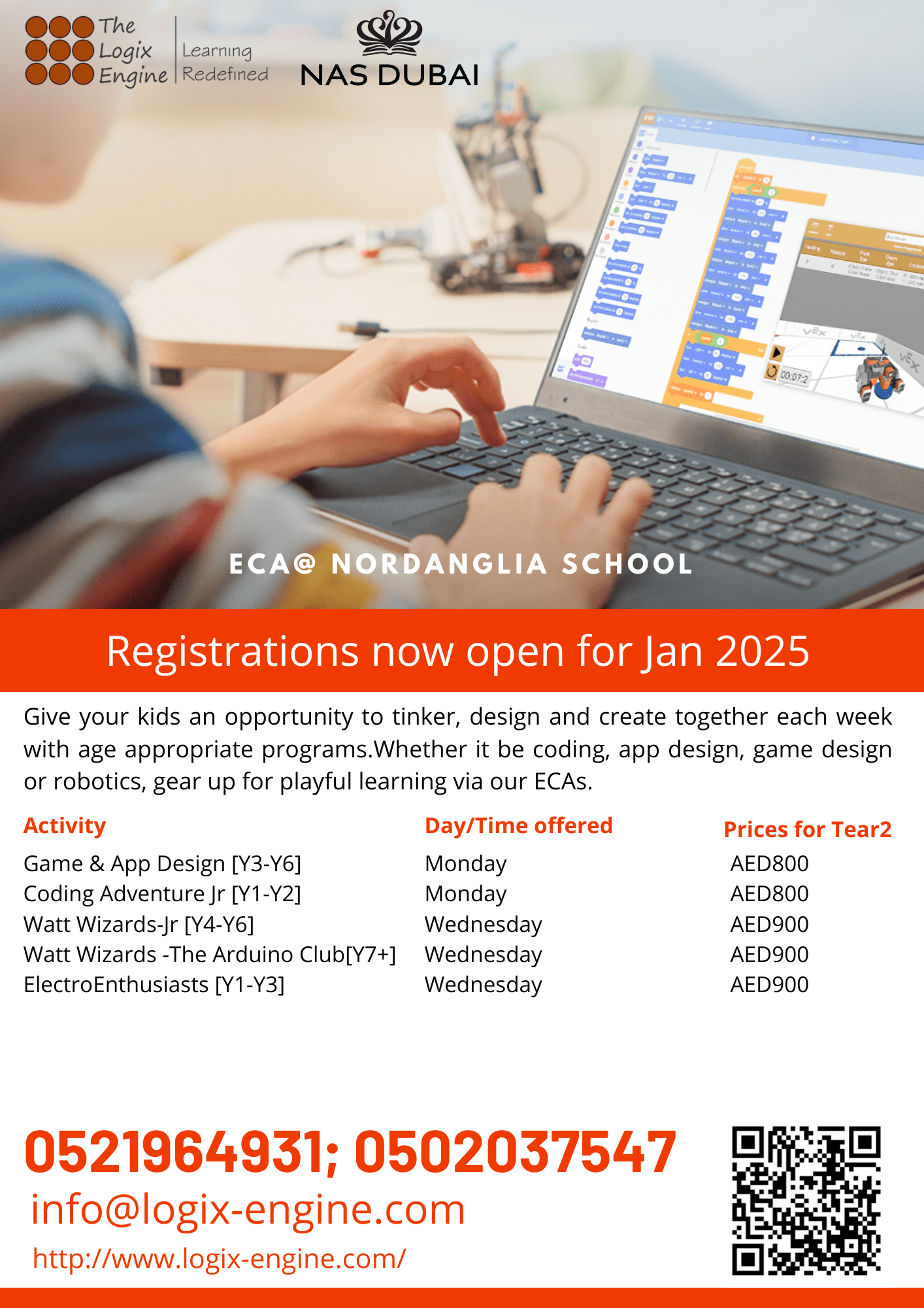 ECA Term 2 Registrations @NAS Dubai | The Logix Engine